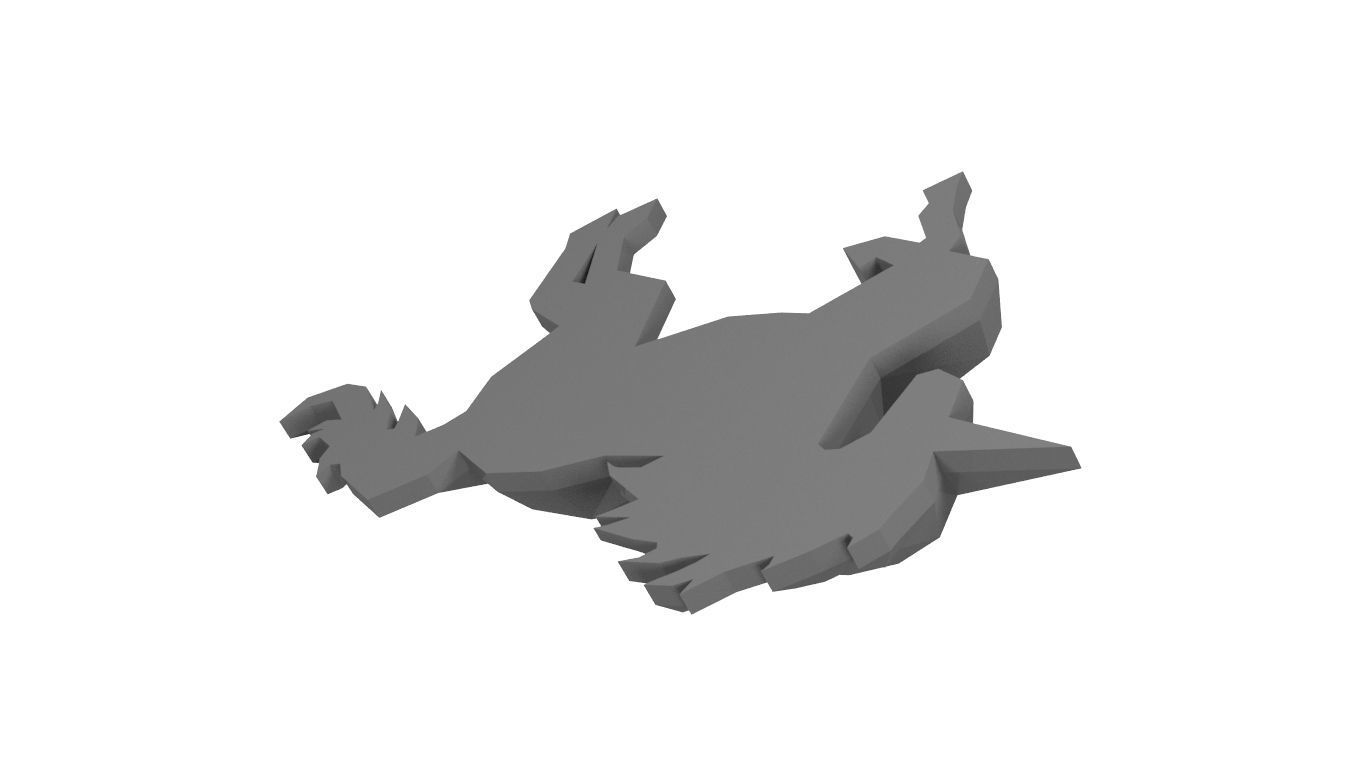 3d Model Lowpoly Unicorn Abstract Broche For 3d Printing Art Vr Ar