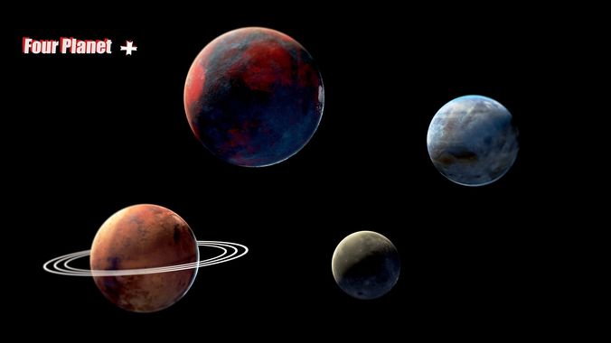 3D model Planet mini pack VR / AR / low-poly | CGTrader