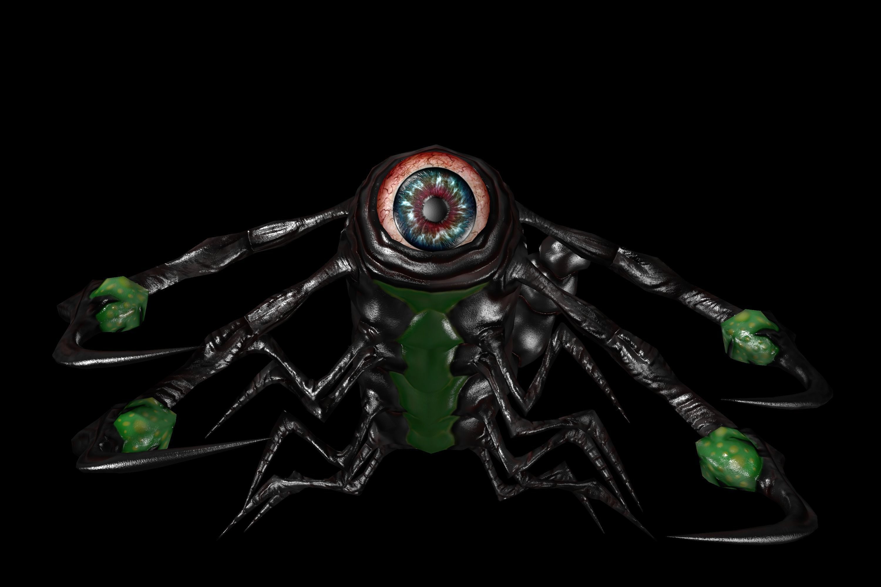 3D model Monster Larva low poly VR / AR / low-poly rigged | CGTrader