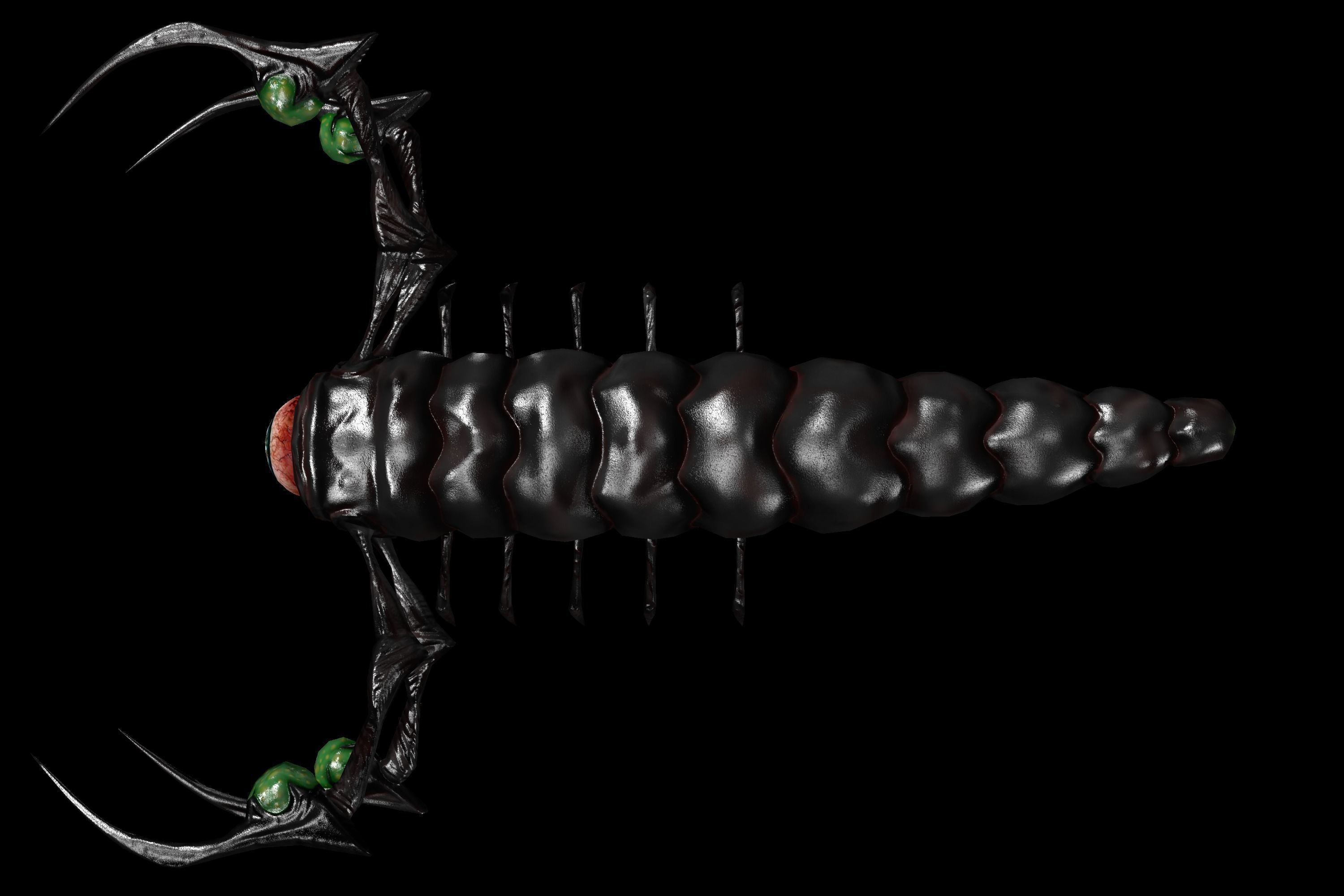 3D model Monster Larva low poly VR / AR / low-poly rigged | CGTrader