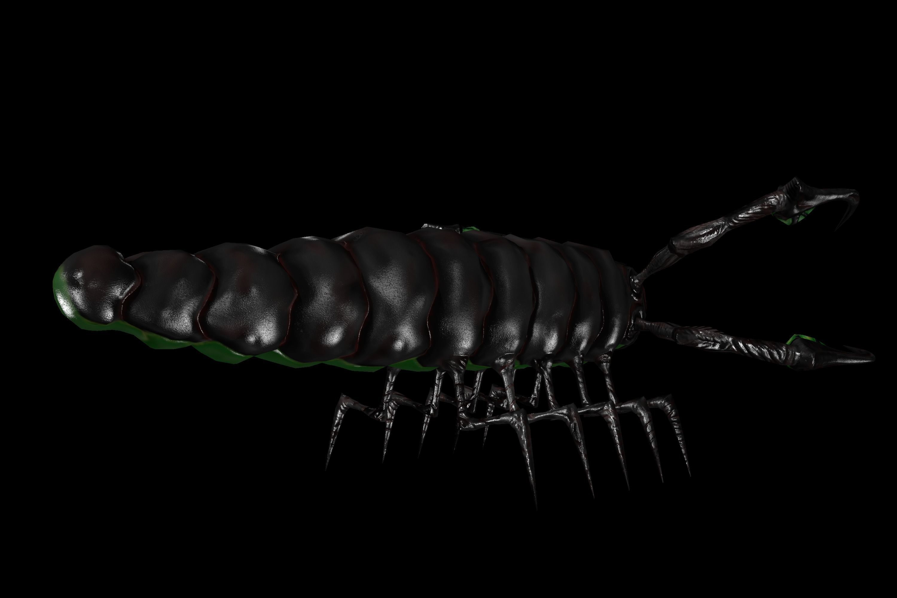 3D model Monster Larva low poly VR / AR / low-poly rigged | CGTrader