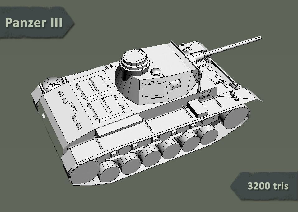 3D model Panzer III Tank Pack VR / AR / low-poly | CGTrader