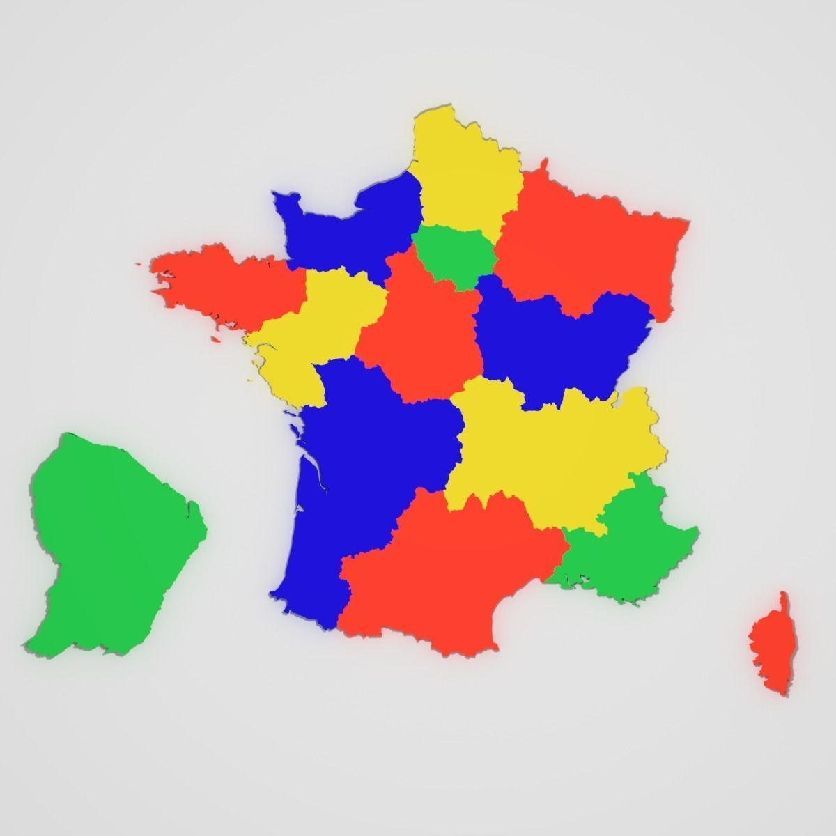 3D model Map of France VR / AR / low-poly | CGTrader