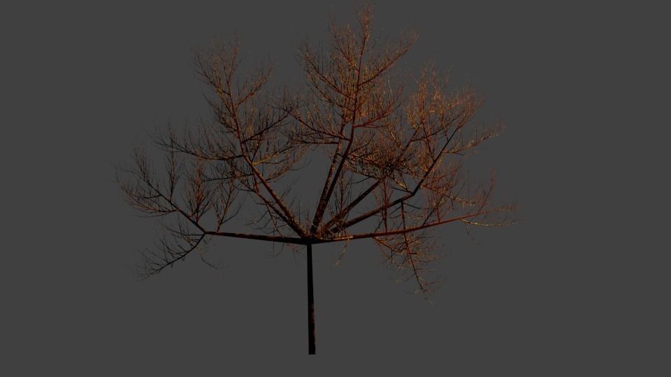 3D model 40 Trees with different colors low poly high poly VR / AR ...
