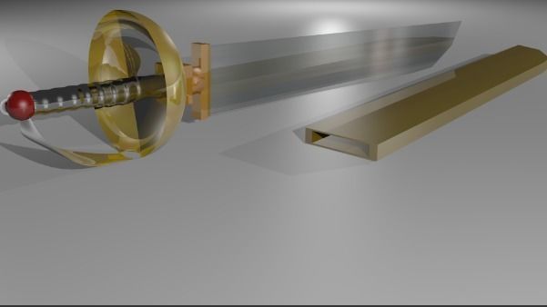 Gold Saber 3D model | CGTrader
