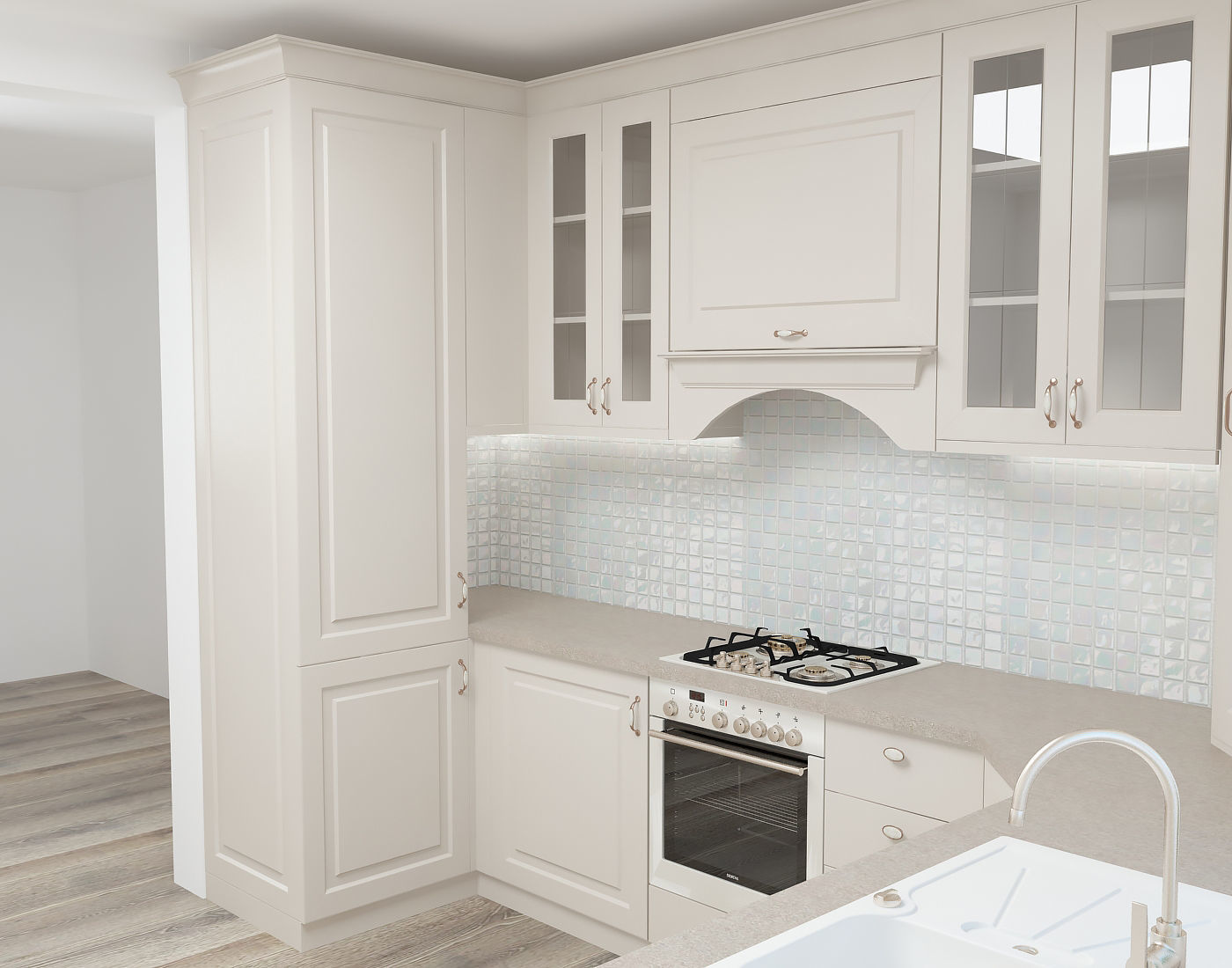 Warm Cappuccino Kitchen 3D model | CGTrader