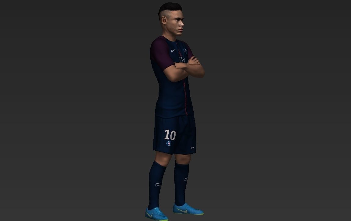 Neymar PSG ready for full color 3D printing 3D model 3D printable ...