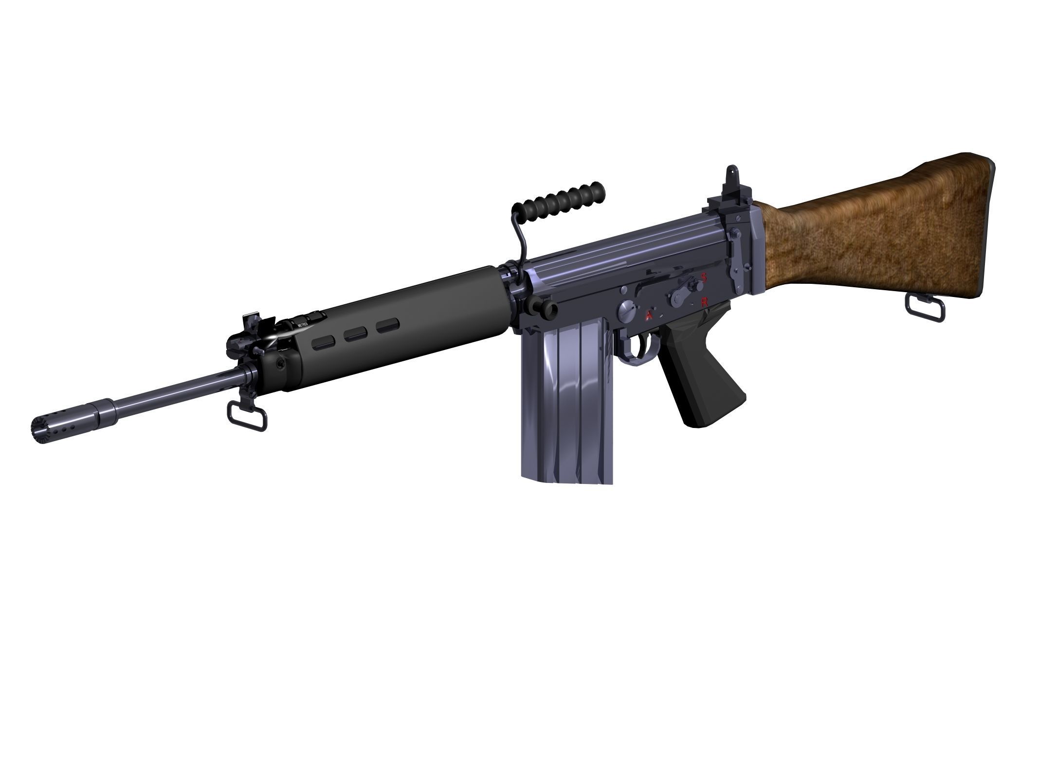 FN FAL Battle Rifle R1 variant 3D model | CGTrader