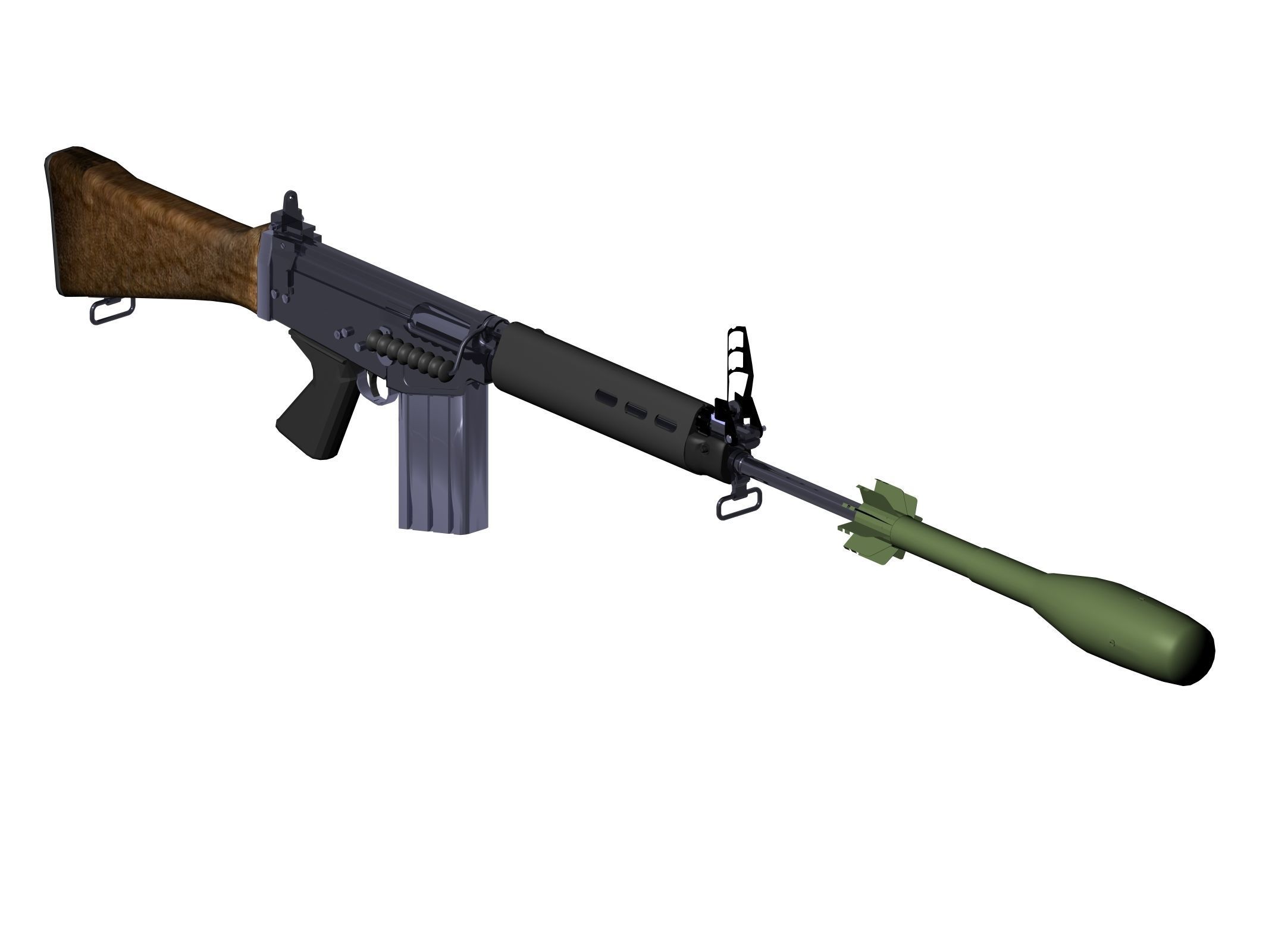 FN FAL Battle Rifle R1 variant 3D model | CGTrader