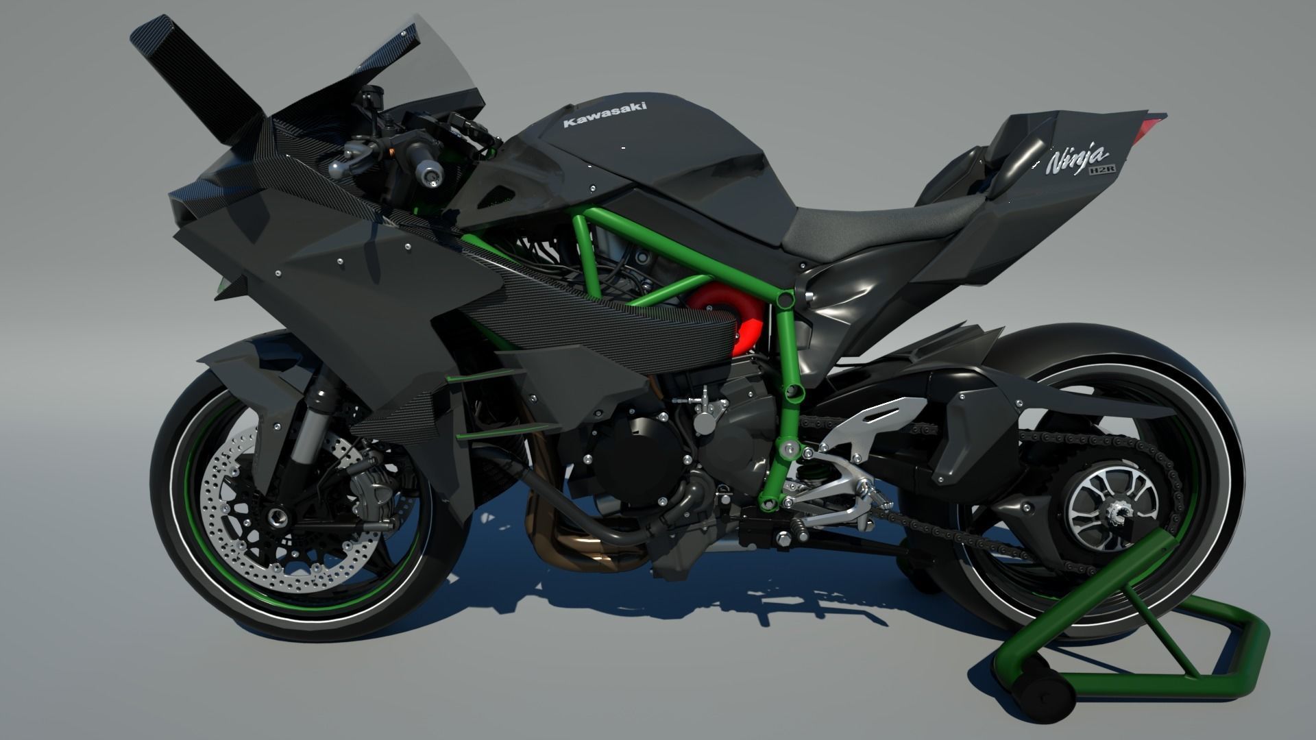 3D model Kawasaki Ninja H2R VR / AR / low-poly | CGTrader