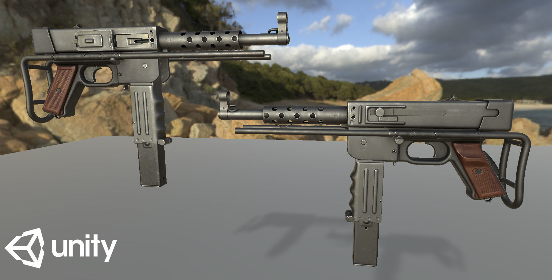 3D model MAT-49 Submachine Gun VR / AR / low-poly | CGTrader