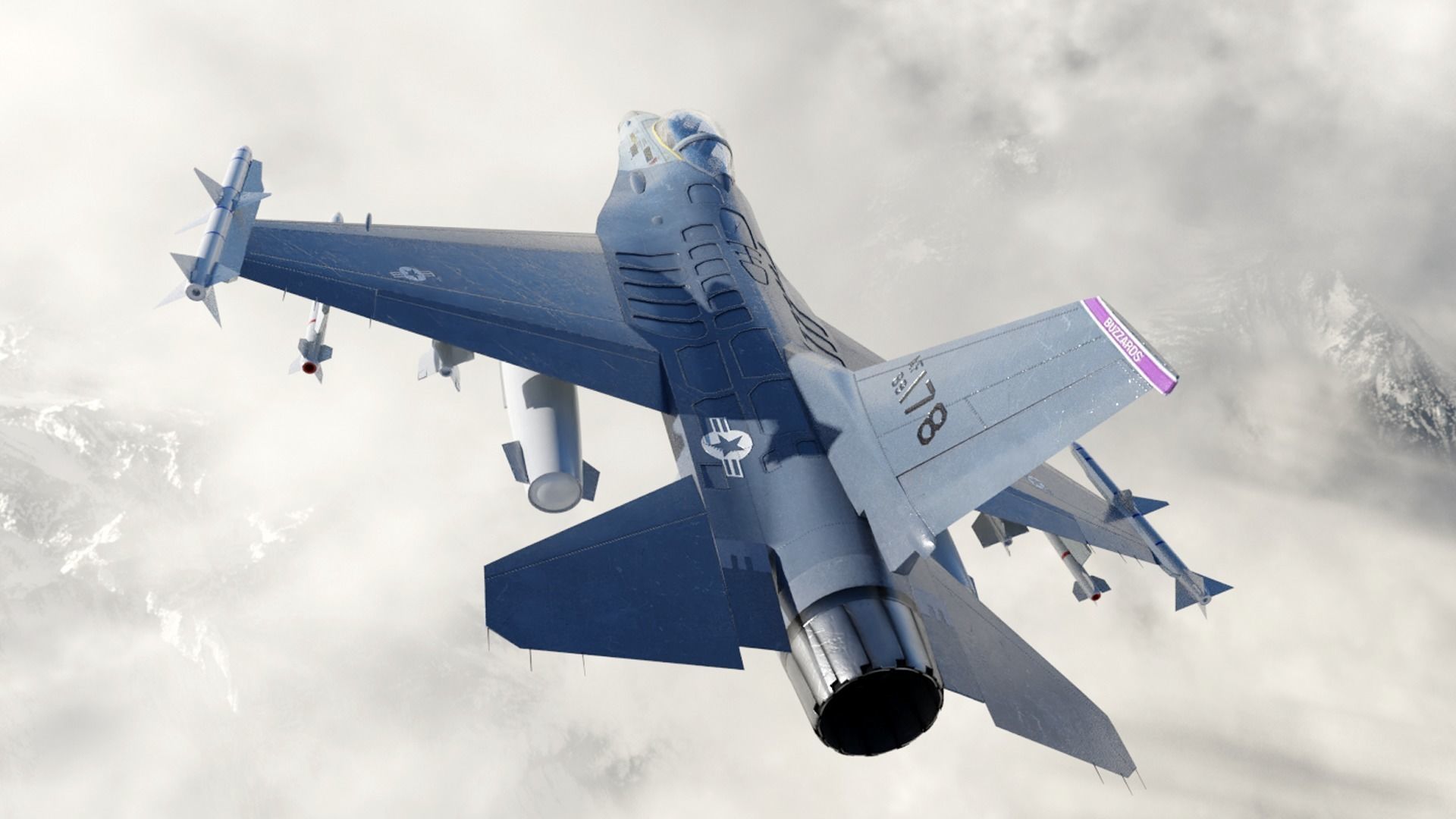 3D model f16 fighter VR / AR / low-poly animated | CGTrader
