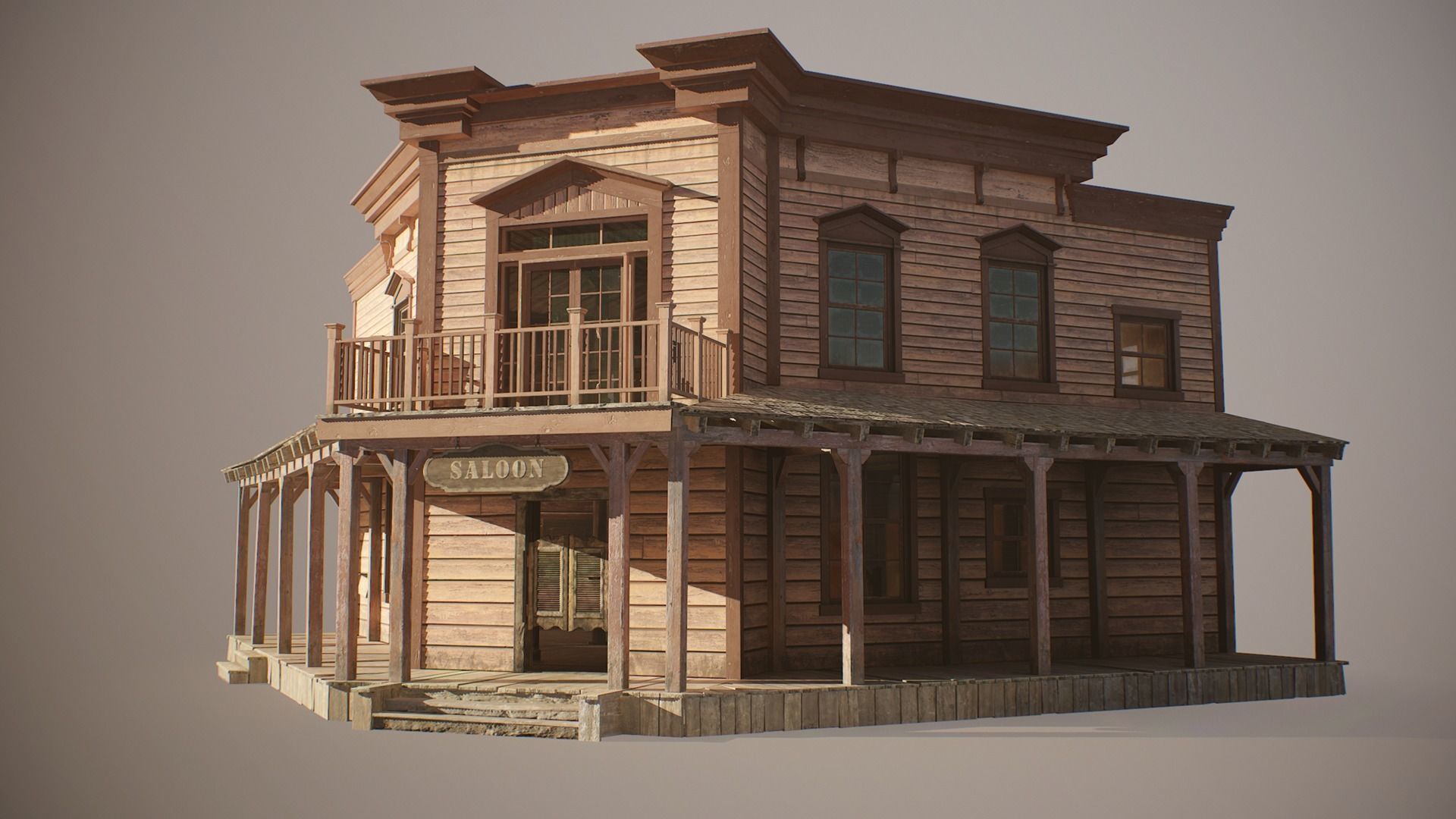 3D model PBR Western Saloon VR / AR / low-poly | CGTrader