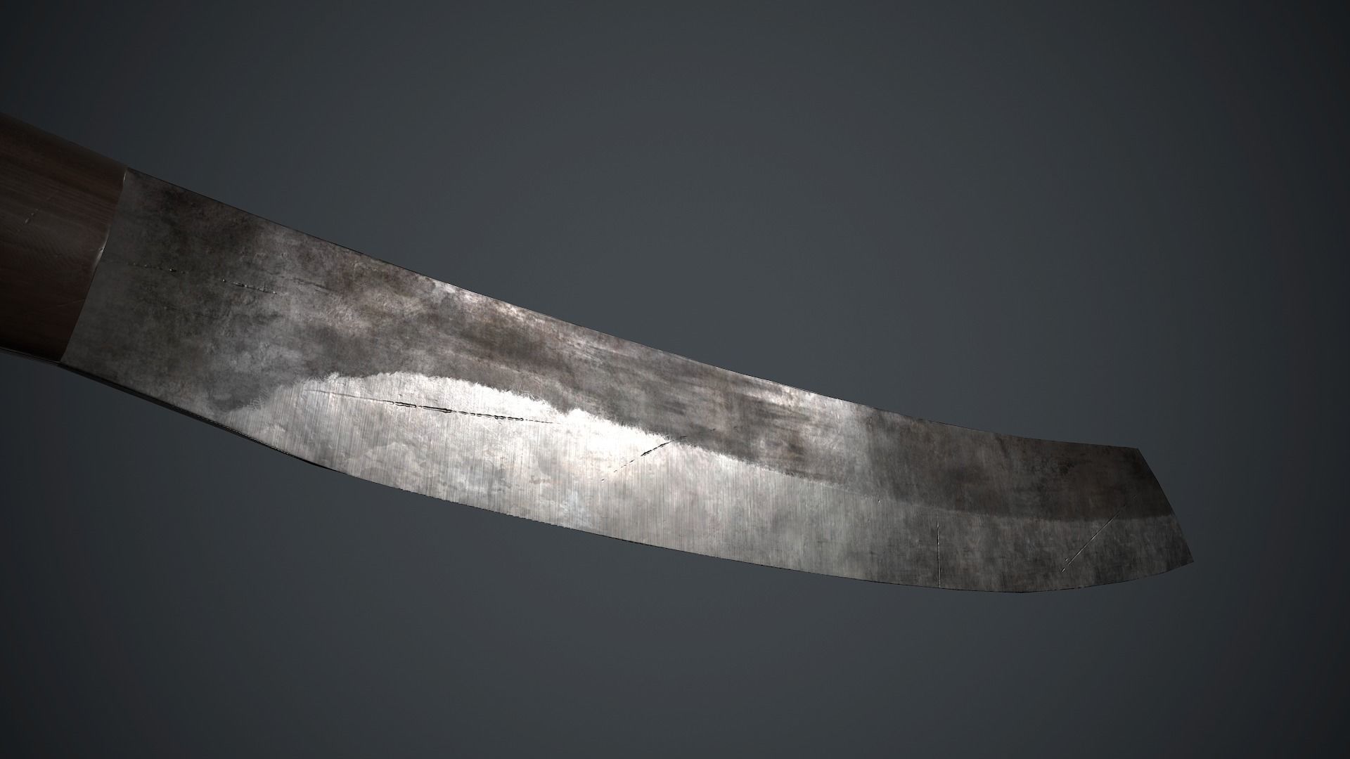 3D model Long Machete Knife PBR Game Ready VR / AR / low-poly | CGTrader
