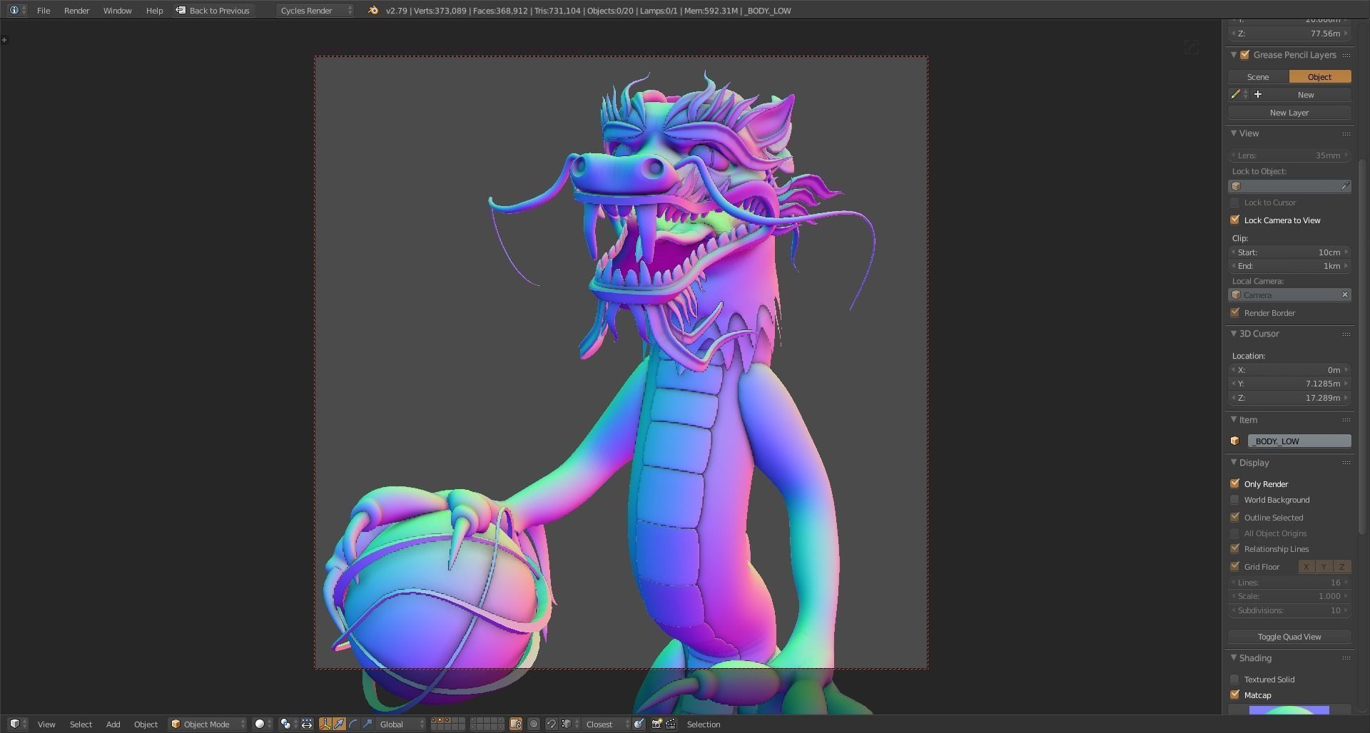 Chinese Dragon Mesh and blend file 3D model | CGTrader