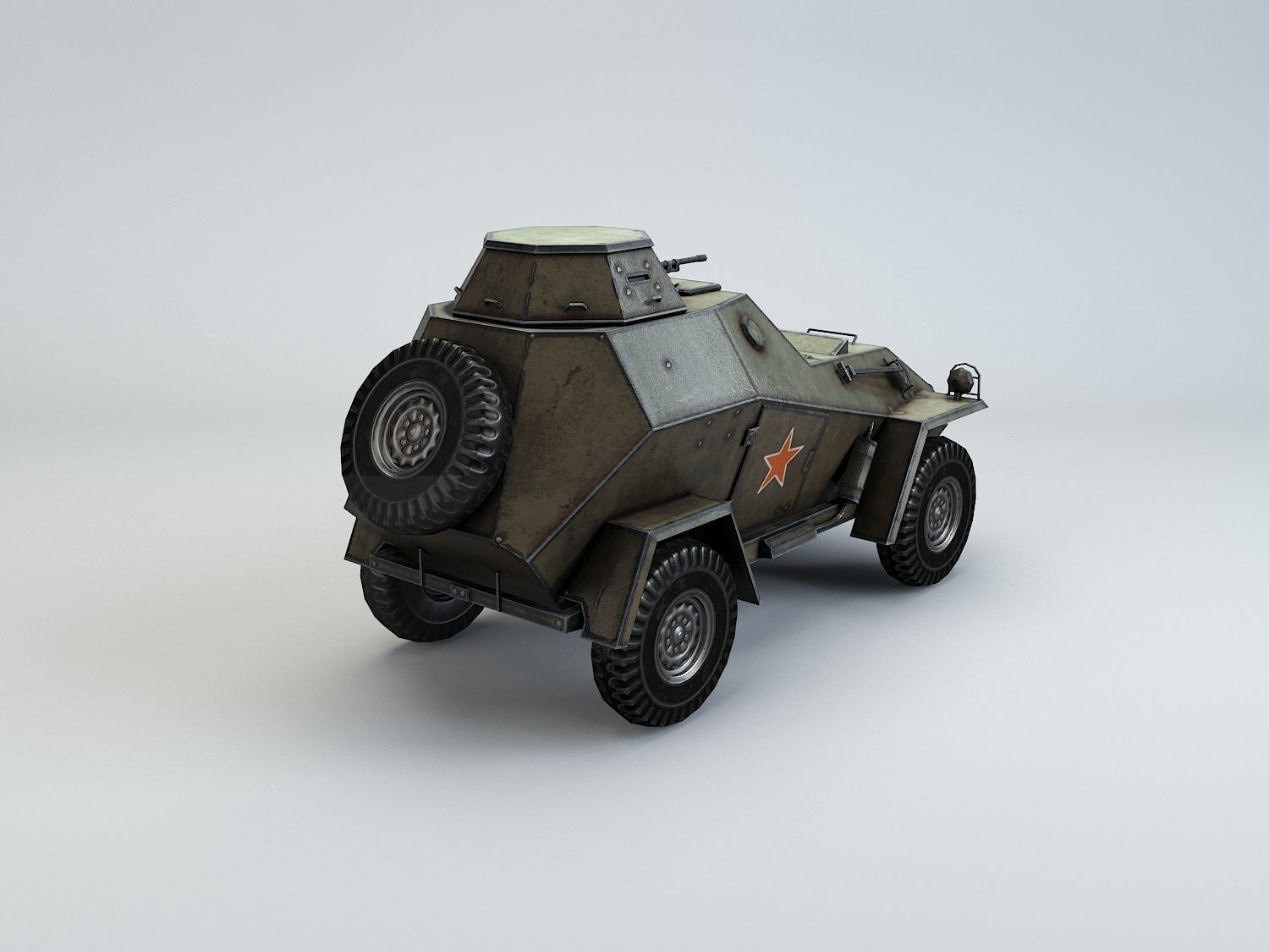 3D model Low Poly BA 64 armored scout car VR / AR / low-poly | CGTrader