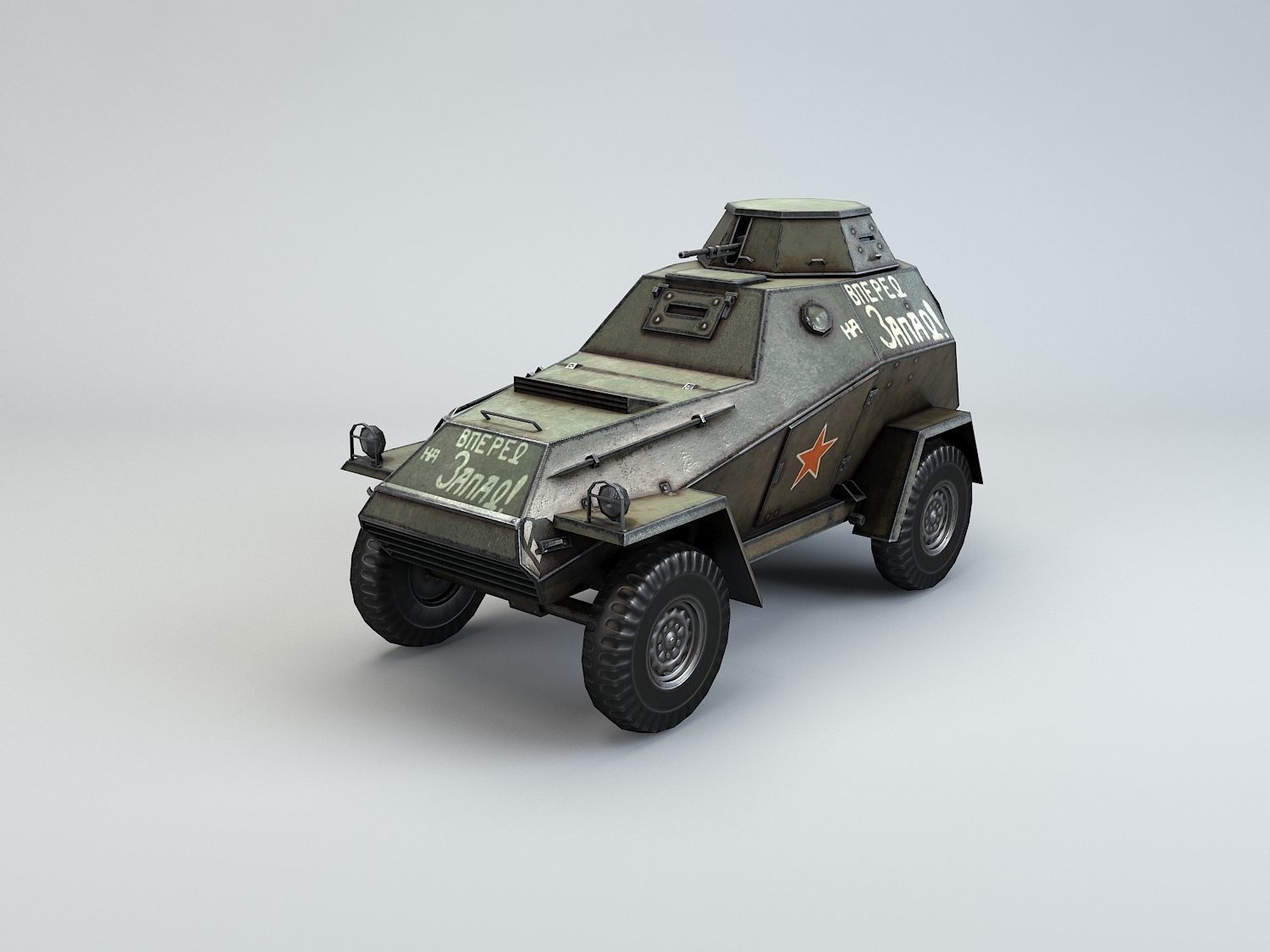 3D model Low Poly BA 64 armored scout car VR / AR / low-poly | CGTrader