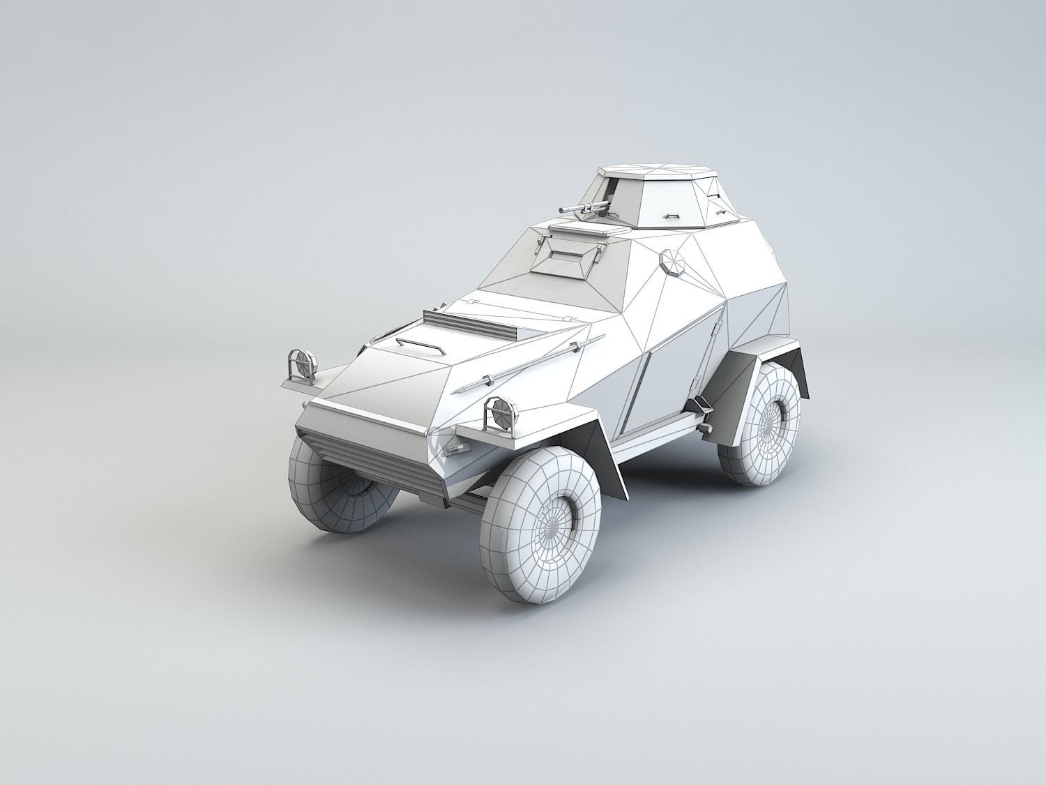 3D model Low Poly BA 64 armored scout car VR / AR / low-poly | CGTrader
