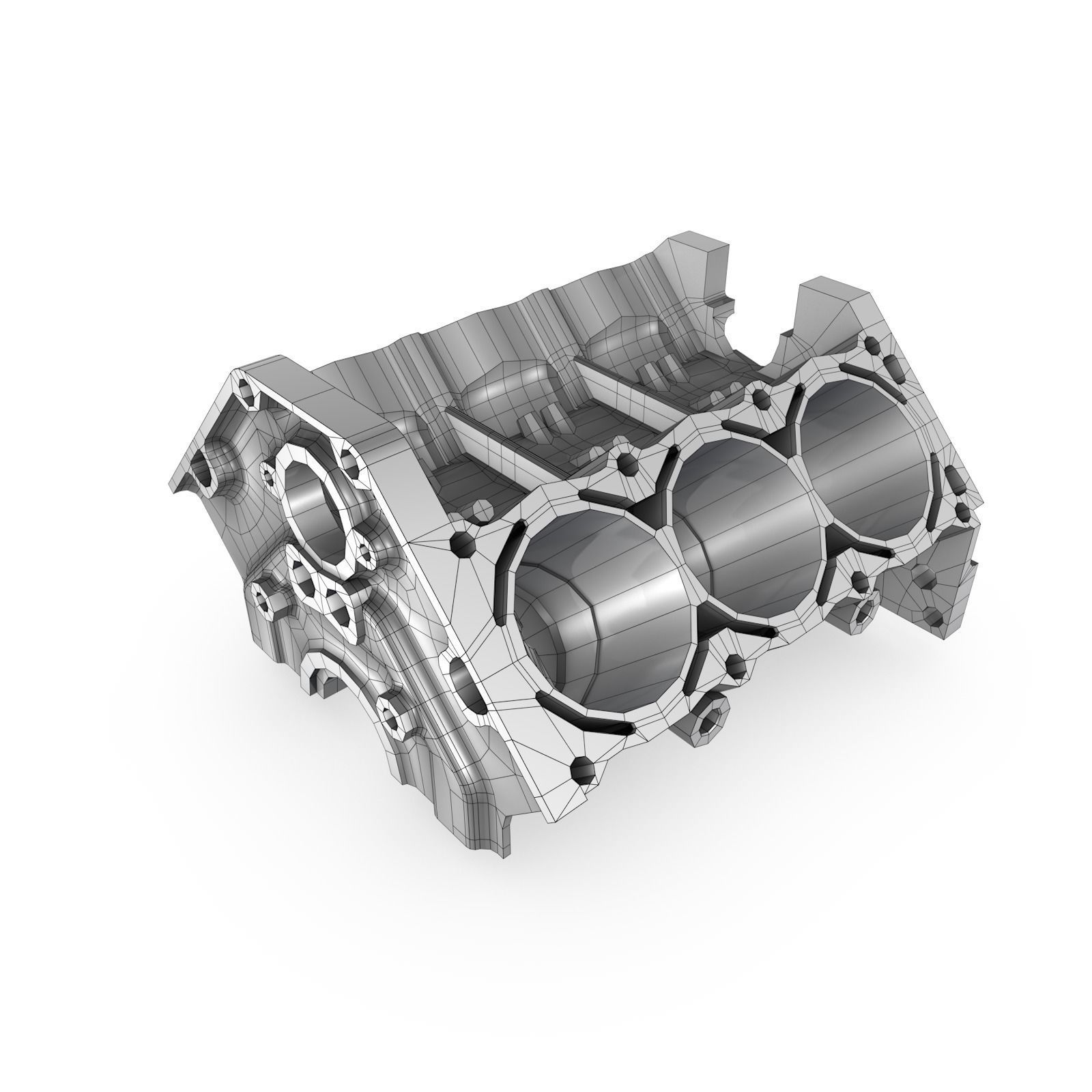 Generic 6-Cylinder Engine Block 3D model | CGTrader