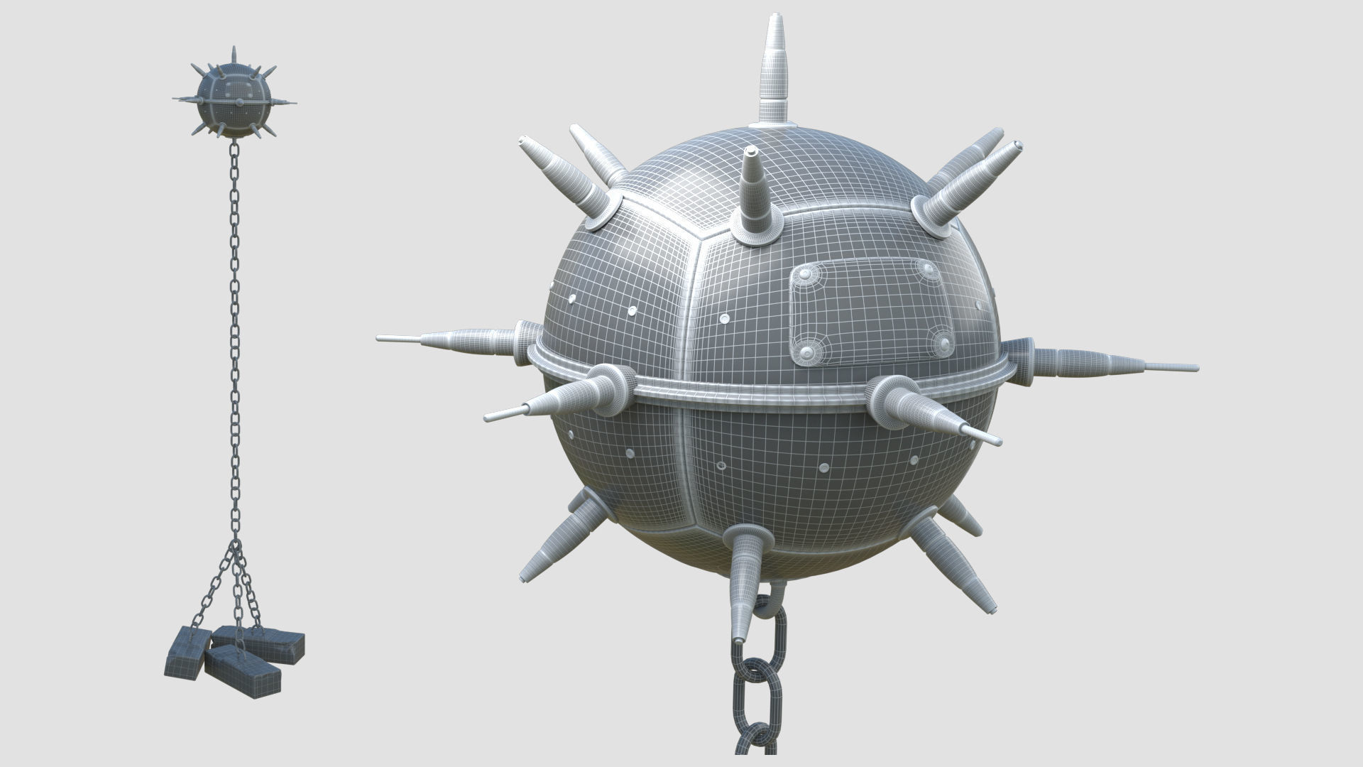 Underwater naval mine 3D model | CGTrader