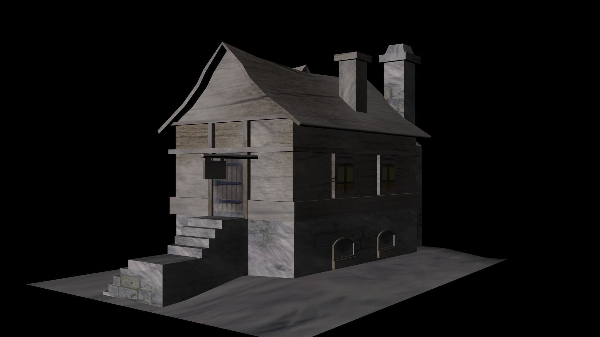 Low poly model of MMO House 4 3D model | CGTrader