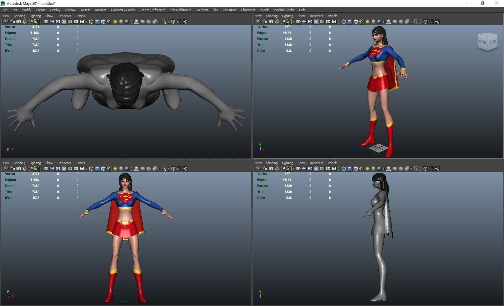 DC Model SuperGirl 3D model | CGTrader