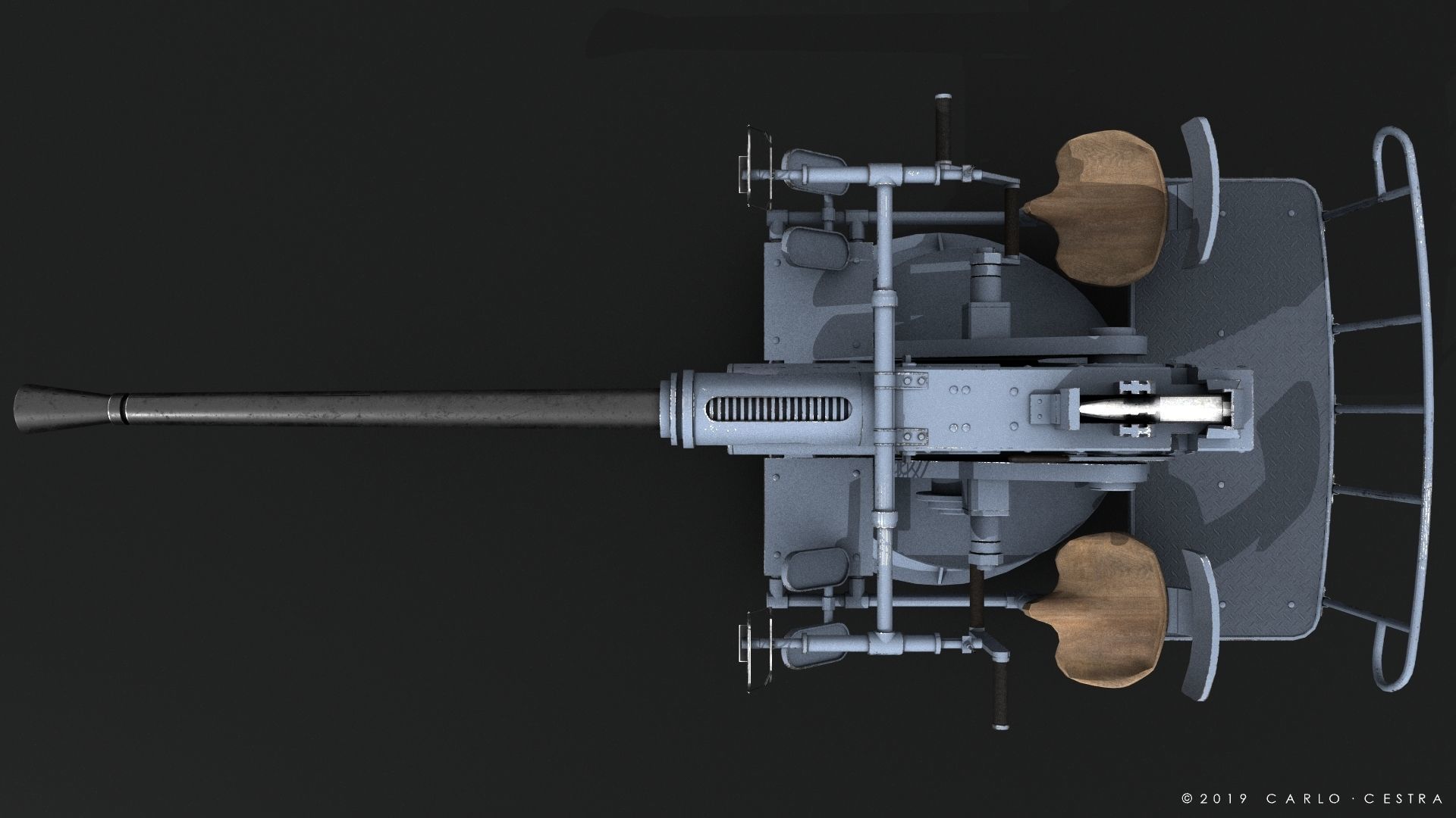 3D model Bofors 40mm gun VR / AR / low-poly | CGTrader