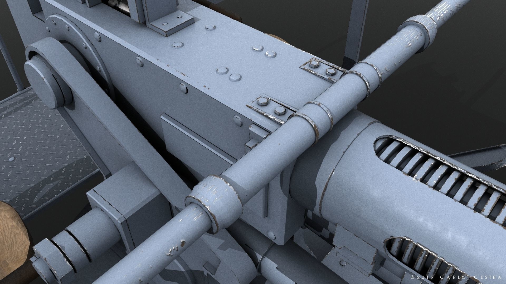 3D model Bofors 40mm gun VR / AR / low-poly | CGTrader