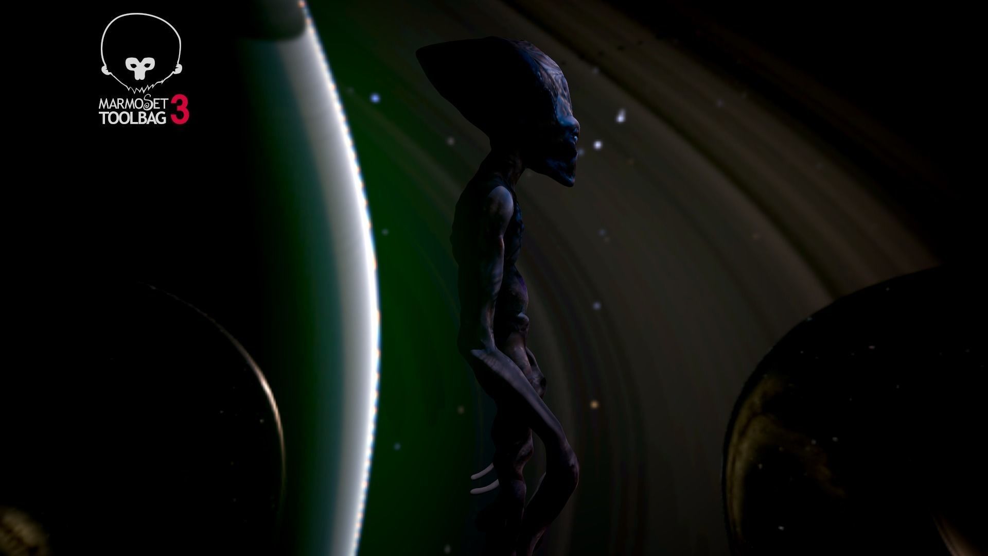 3D model Alien - Independence Day - Harvester - VR / AR / low-poly ...