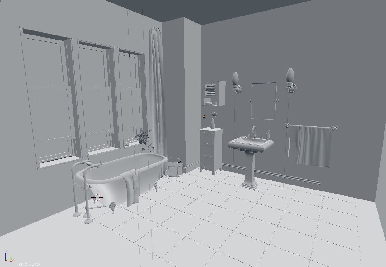3D model Bathroom VR / AR / low-poly | CGTrader