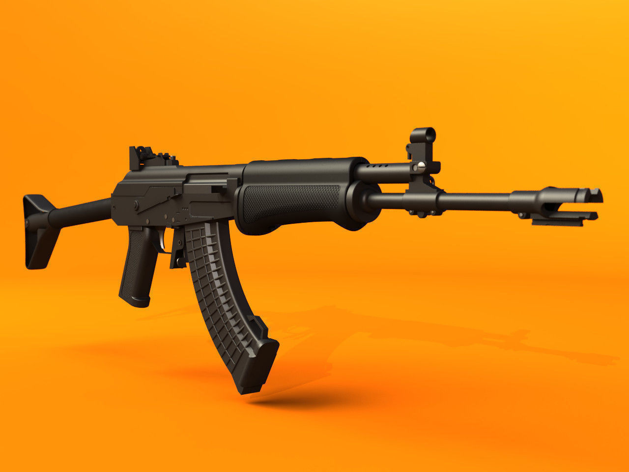 Assault rifle RK 62 free 3D model animated | CGTrader
