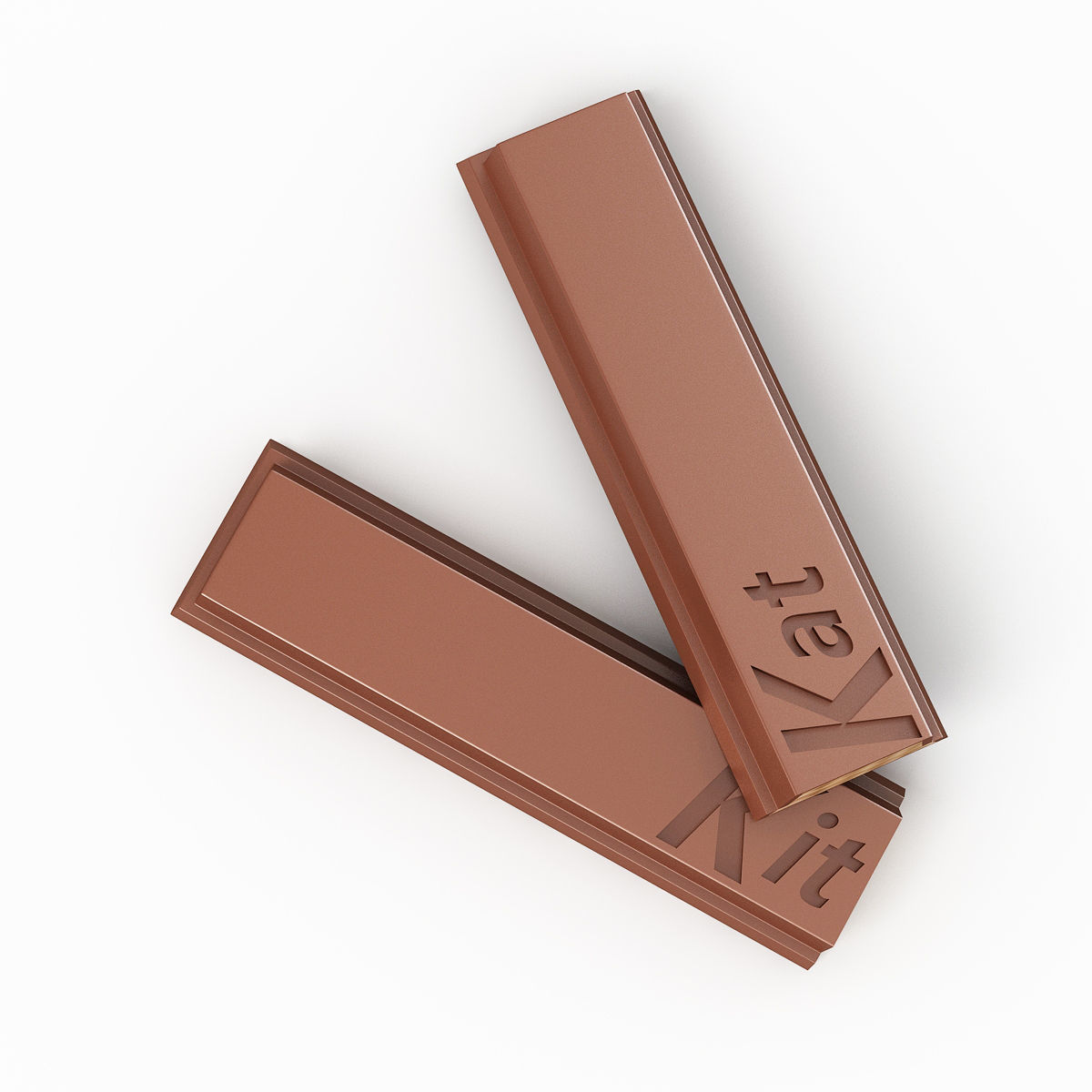Broken Kit Kat 1 Milk 3D model | CGTrader