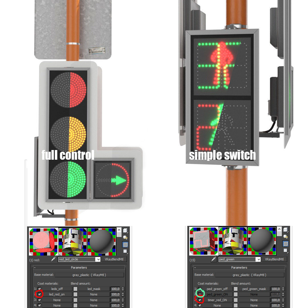 3D model LED Traffic Light VR / AR / low-poly | CGTrader