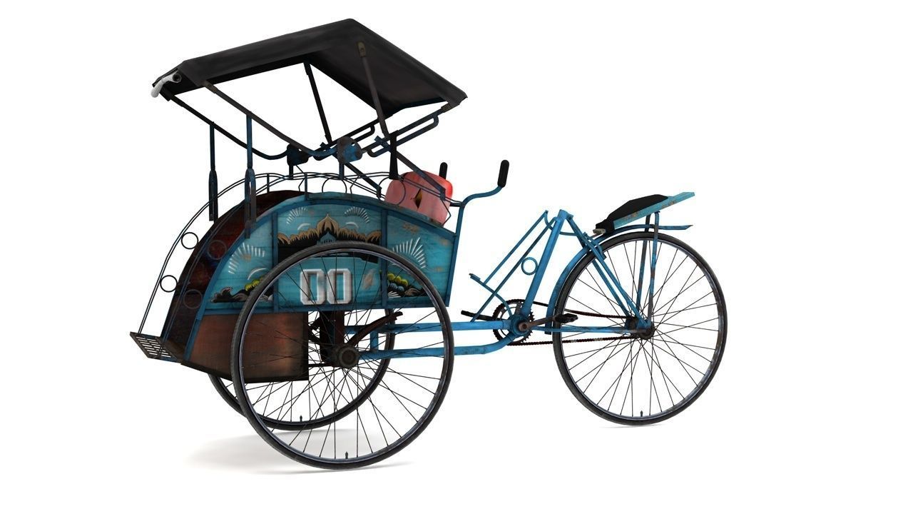 pedicab-becak 3D model | CGTrader