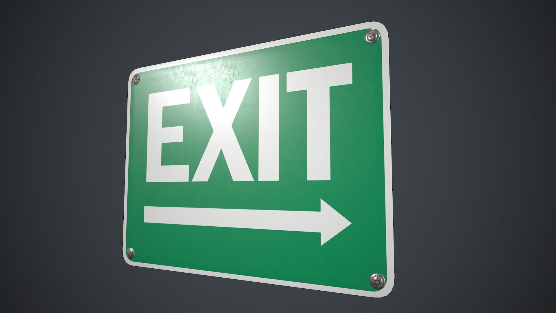 3D model Plastic Exit Sign 2 PBR Game Ready VR / AR / low-poly | CGTrader