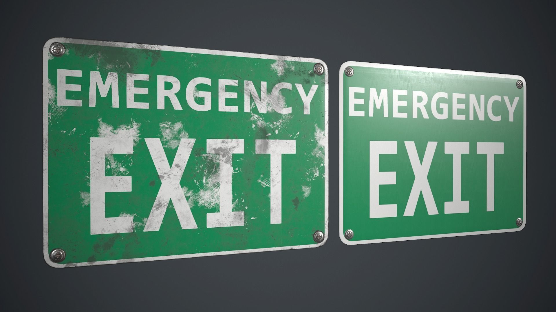 3D model Plastic Exit Sign 3 PBR Game Ready VR / AR / low-poly | CGTrader