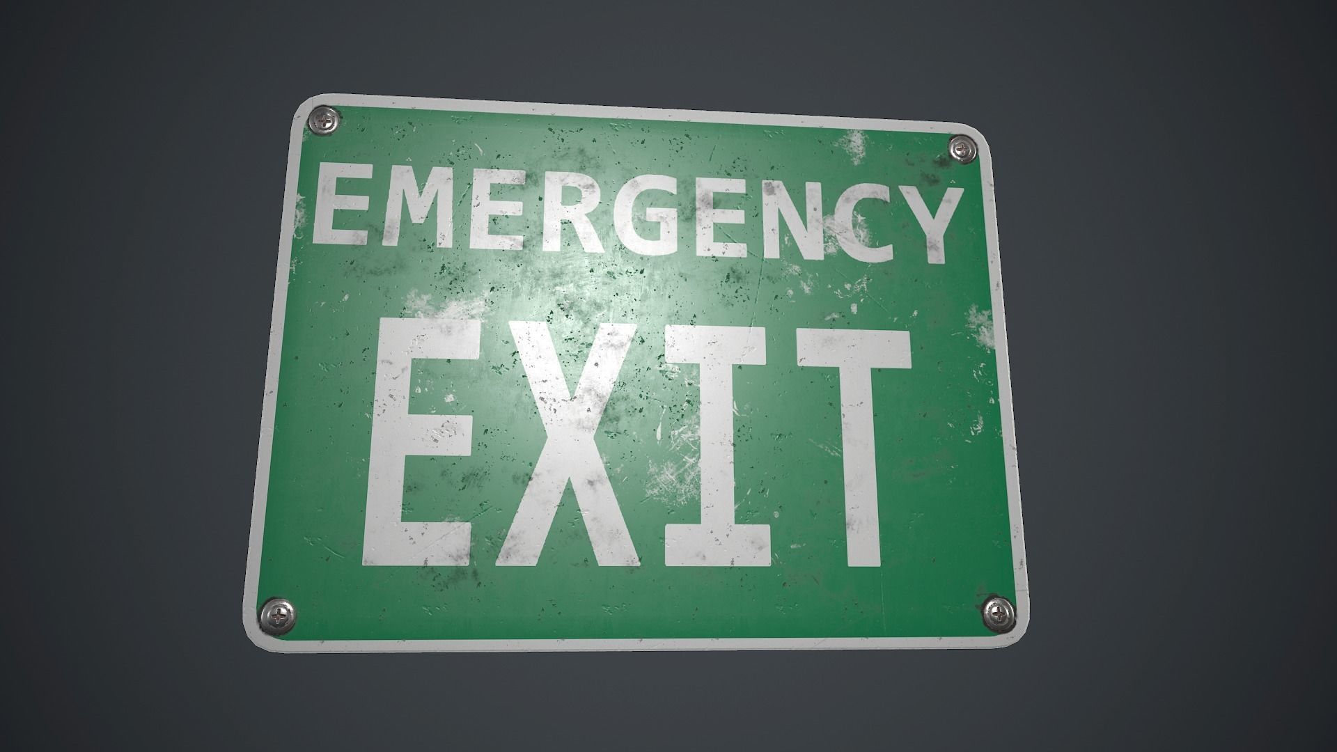 3D model Plastic Exit Sign 3 PBR Game Ready VR / AR / low-poly | CGTrader