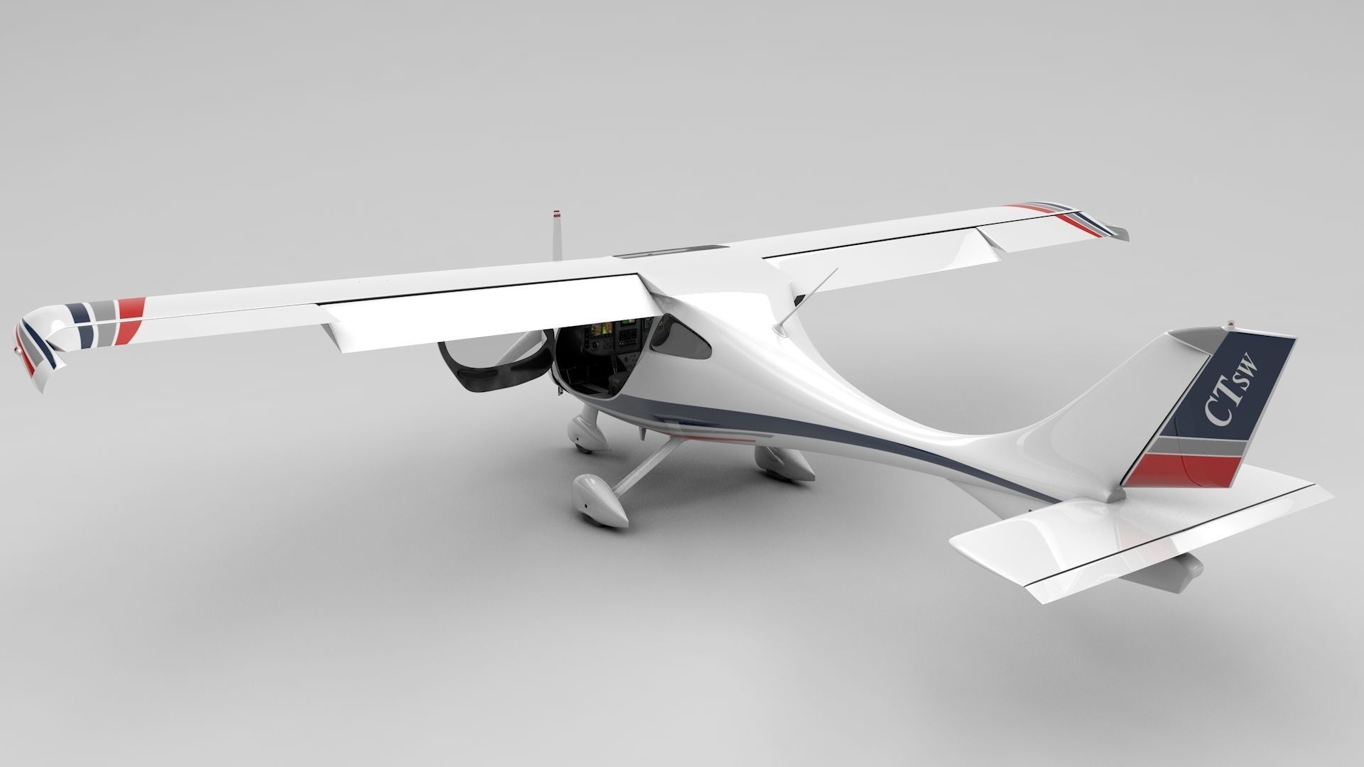 3D model Flight Design CTLS Rigged C4D VR / AR / low-poly rigged ...