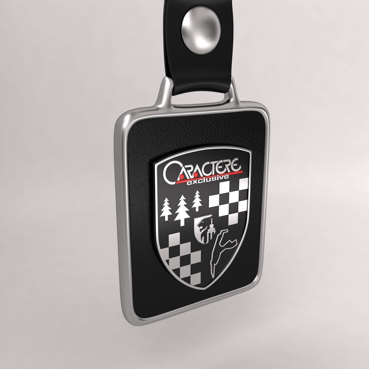 Caractere car metal logo keychain 3d model 3D model | CGTrader