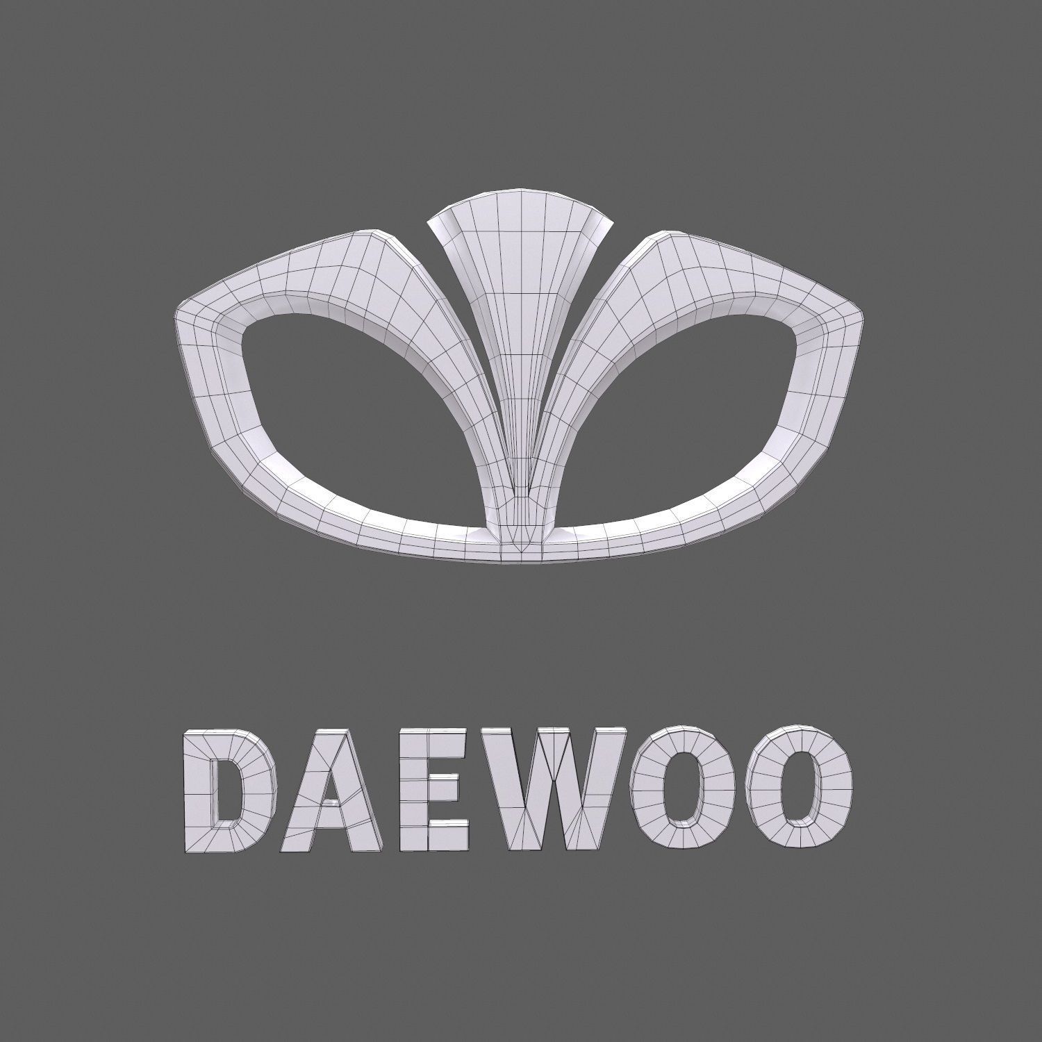 Daewoo car logo keychain 3d model 3D model | CGTrader
