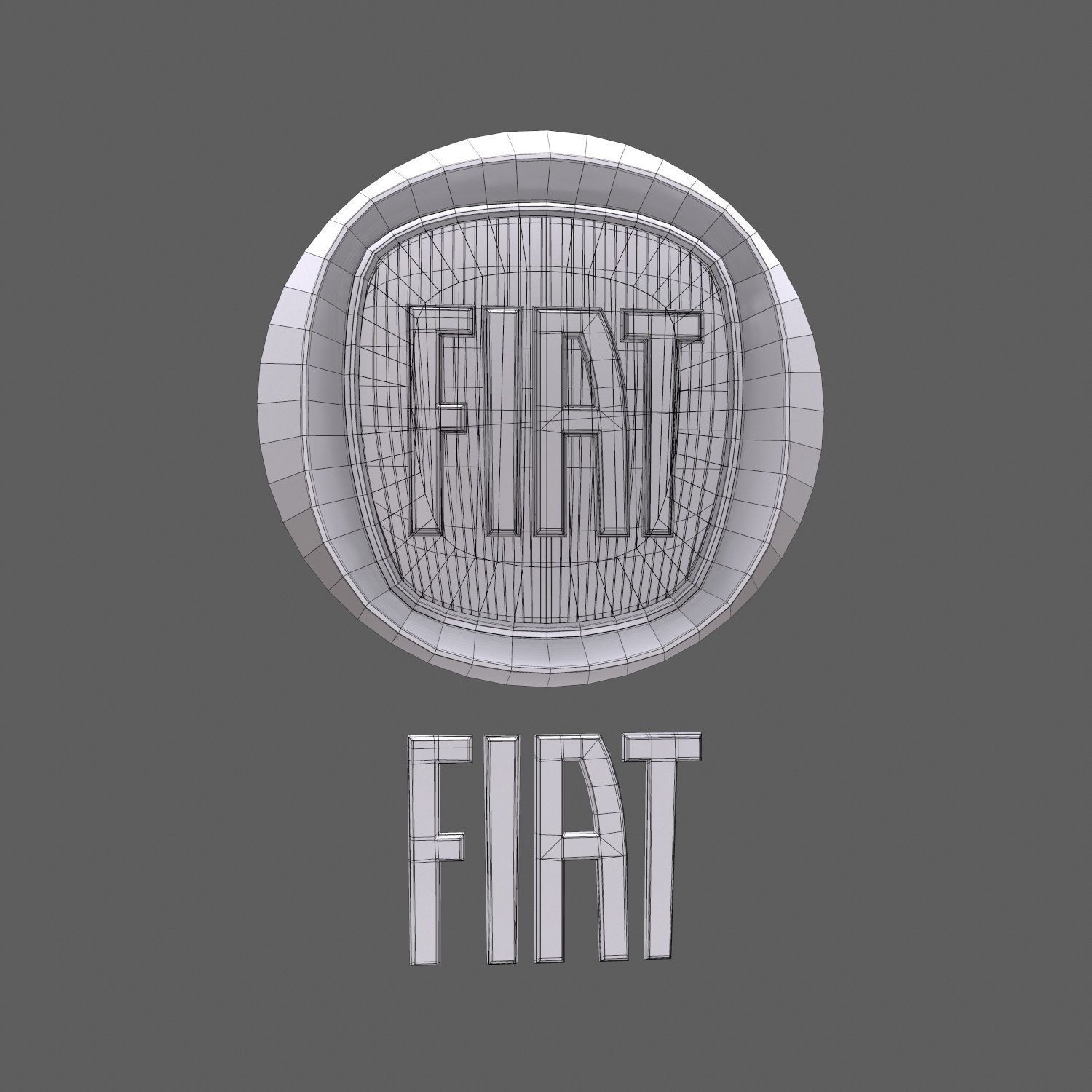 Fiat car logo keychain 3d model 3D model | CGTrader