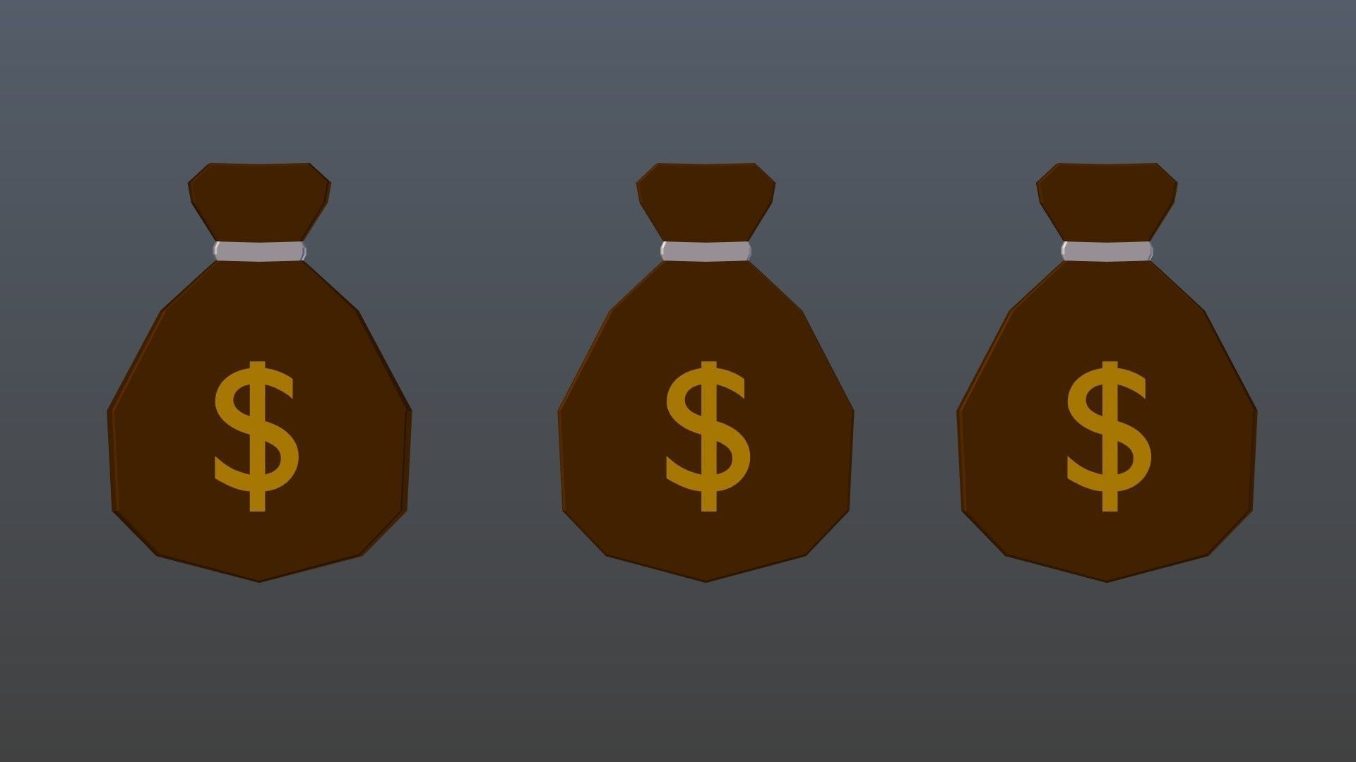 3D model Low poly symbols of money VR / AR / low-poly | CGTrader