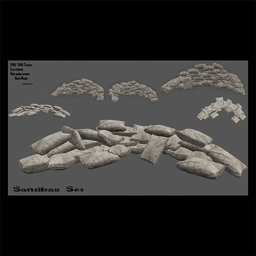 3D model sandbag set of rocks and stones VR / AR / low-poly | CGTrader