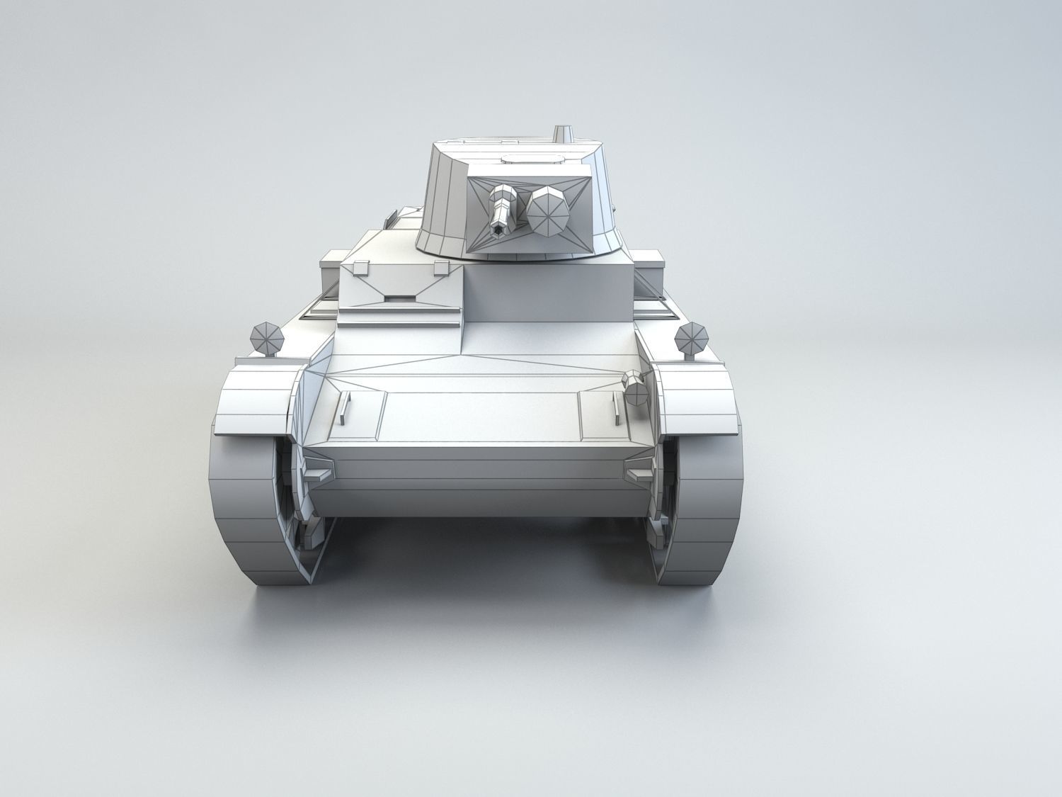3D model Low Poly 7TP light tank VR / AR / low-poly | CGTrader