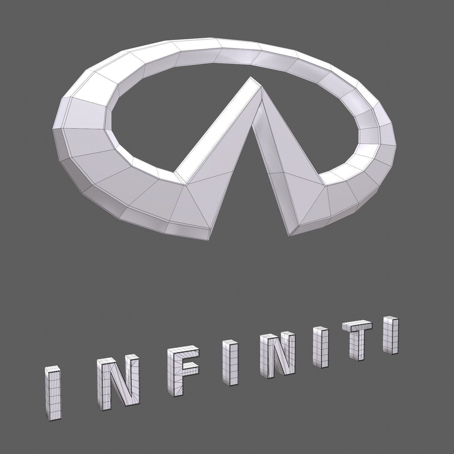 Infiniti car logo keychain 3d model 3D model | CGTrader