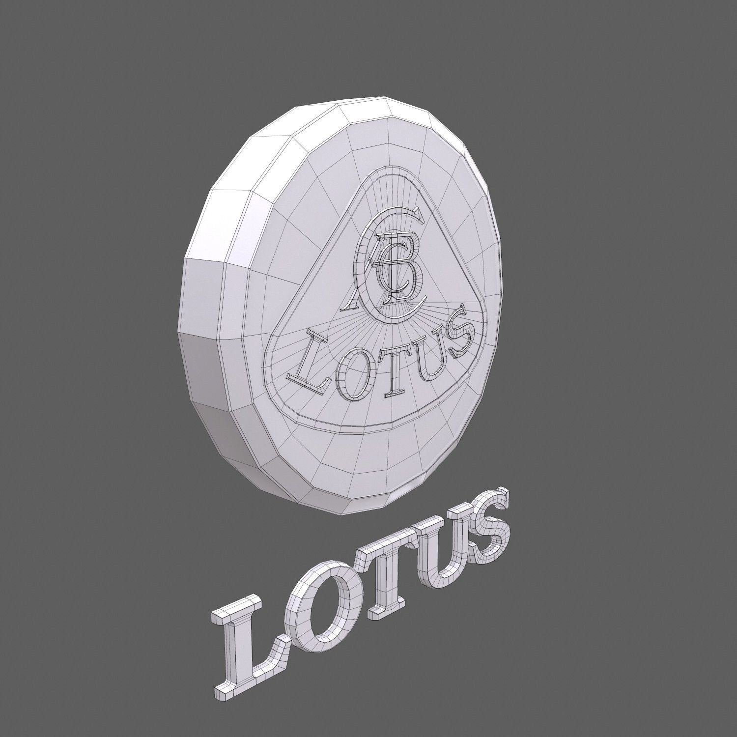 Lotus car logo keychain 3d model 3D model | CGTrader