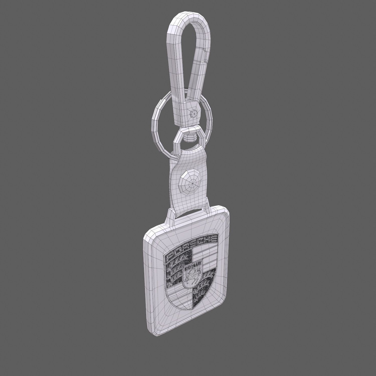 Porsche car logo keychain 3d model 3D model | CGTrader