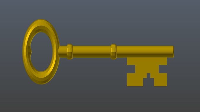 3D model Low poly Classic Key VR / AR / low-poly | CGTrader