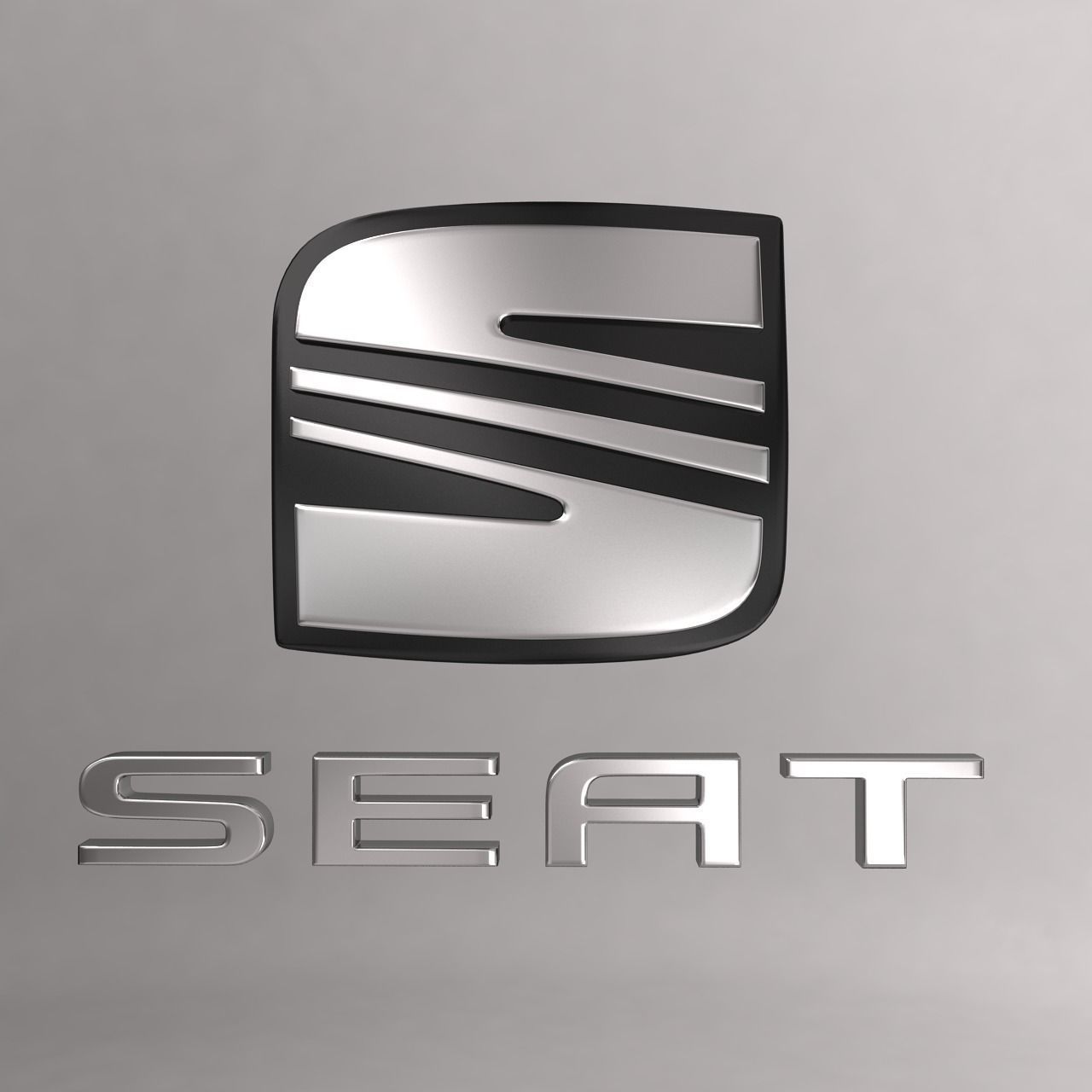 Seat car metal logo keychain 3d model 3D model | CGTrader