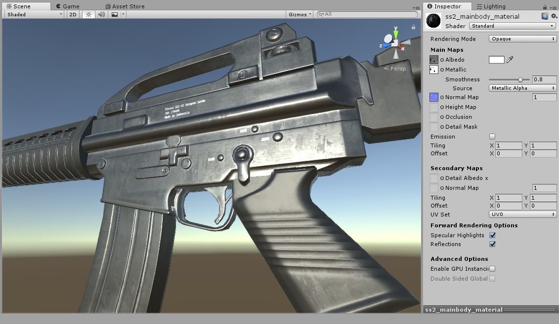 3D model Pindad SS2-V2 Assault Rifle VR / AR / low-poly | CGTrader